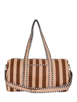 CYC Striped Cotton Weekender - Brown