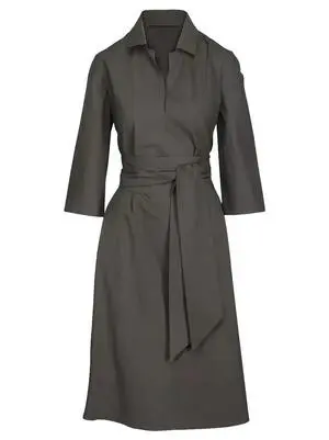 PETER COHEN Denise Belted Midi Dress - Grey
