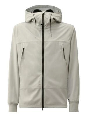 C.P. COMPANY Long-sleeved Zip-up Hooded Jacket - Grey