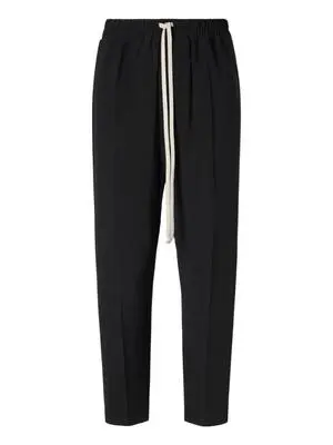 Rick Owens Drawstring Cropped Trousers - Black