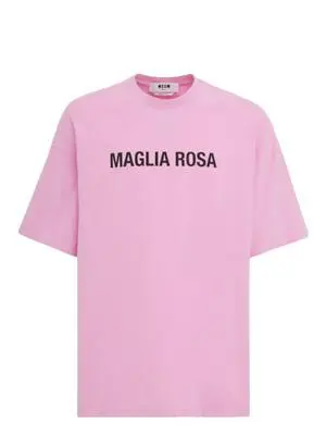 MSGM Maglia Rosa Cotton T-shirt - Pink