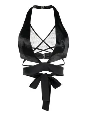 Dsquared2 Halterneck Wrap Top - Black