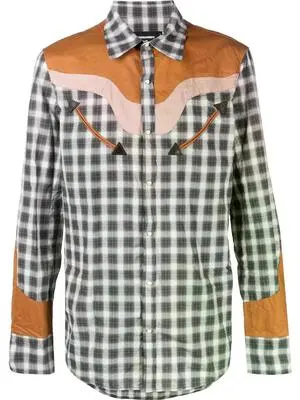 Dsquared2 Check-print Western-style Shirt - Grey