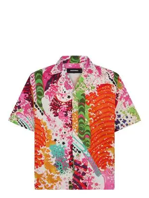 Dsquared2 Graphic-print Short-sleeve Shirt - Multicolour