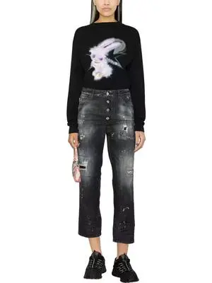 Dsquared2 Distressed Tapered Jeans - Black