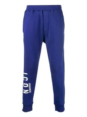 Dsquared2 Icon-print Cotton Track Pants - Blue