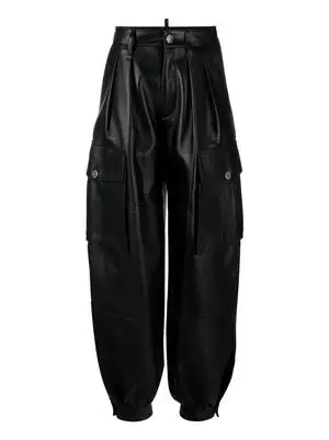 Dsquared2 Sheepskin Cargo Trousers - Black