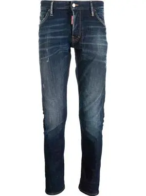 Dsquared2 Skinny Cotton Trousers - Blue