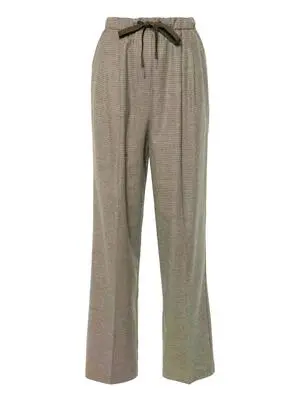 Pinko Check Pattern Trousers - Neutrals