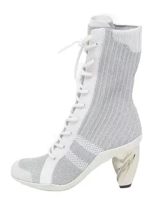 Dior D-zenith Lace-up Ankle Boots - Silver