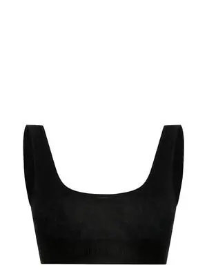 Palm Angels Logo-tape Sports Bra - Black