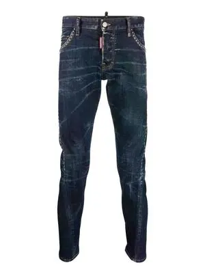 Dsquared2 Stud-embellished Skinny Jeans - Blue