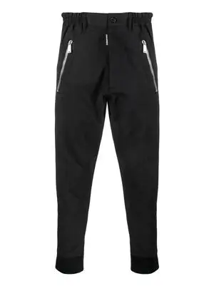 Dsquared2 Icon Print Tapered-leg Trousers - Black
