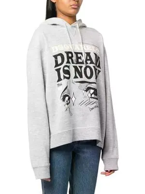 Dsquared2 Logo Print Hoodie - Grey