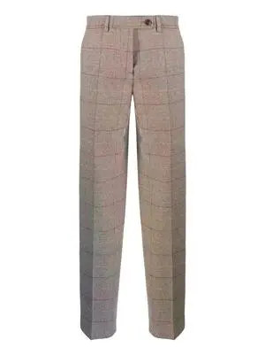 FORTELA Checked Tailored Trousers - Grey