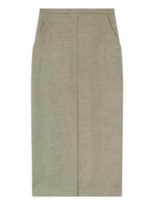 Pinko Checked Pencil Skirt - Neutrals