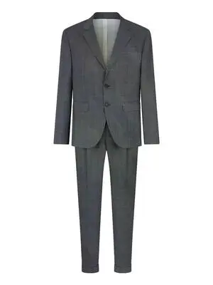 Dsquared2 Checked Single-breasted Wool Suit - Grey