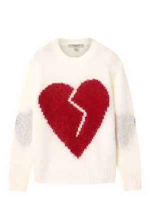 ALLSAINTS Luvheart Wool-blend Sweater With Graphic Heart Motif - Red