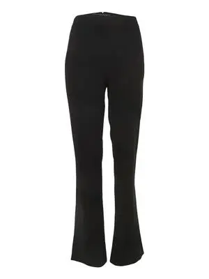 Ralph Lauren Stretch Wool High-waisted Straight-leg Trousers - Black