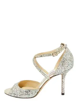 JIMMY CHOO Emsy Criss-cross Sandals - Silver