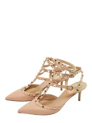 Valentino Garavani Rockstud Pointed-toe Pumps - Neutrals