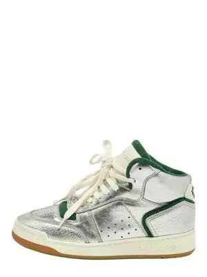 Saint Laurent Sl/80 High-top Sneakers - Silver