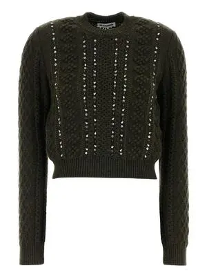 JIL SANDER JIL SANDER Embellished Mixed Fibre Jumper Multicolor