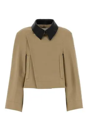 Givenchy A-line Cocoon Sleeve Jacket - Brown