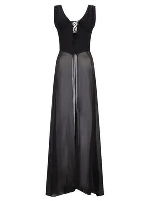Giuseppe Di Morabito Sheer Corset Maxi Dress - Black