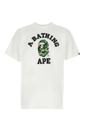 A BATHING APE Cotton Abc Camo Collage T-shirt - White