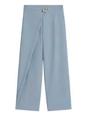 NOCTURNE Nocturne Tailored Trousers With Asymmetrical Buckle Waist