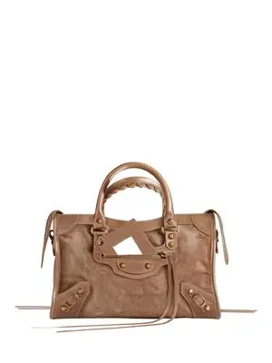 Balenciaga Balenciaga Small Lambskin Le City Top-Handle Bag Brown