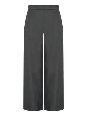 Max Mara High-waisted Trousers With Elasticated Waist - Black