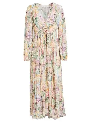 Zimmermann Beaded Floral-print Georgette Maxi Dress - Multicolor