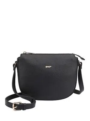 PAUL COSTELLOE Hazara Leather Crossbody Bag - Black