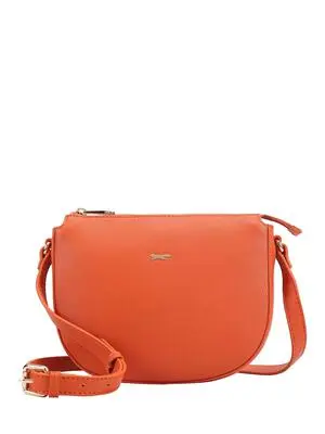 PAUL COSTELLOE Hazara Leather Crossbody Bag - Orange