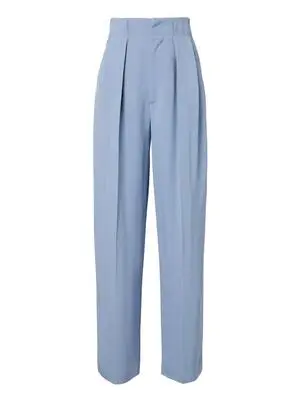 Victoria Beckham Pleated Tapered Trousers - Blue