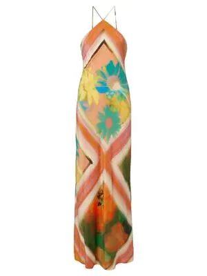 Staud Cubism Floral Maxi Dress - Multicoloured