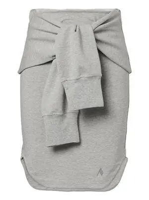 Attico Layered Cotton-blend Mini Skirt - Grey