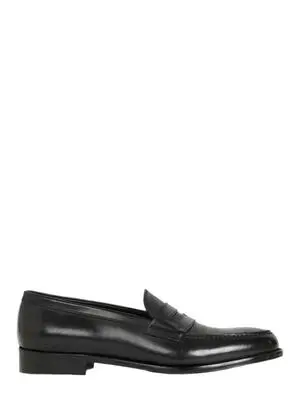 Etro Leather Loafers With Paisley Detail - Black