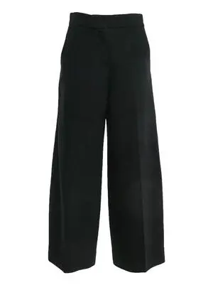 Sonia Rykiel Paris Crepe Wide-leg Trousers - Black