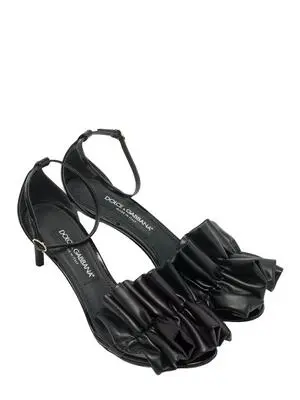 Dolce & Gabbana Keira Ruched Sandals - Black