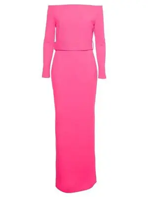 Solace London Off-the-shoulder Belted Maxi Dress - Pink