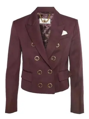 Elisabetta Franchi Double-breasted Blazer - Red