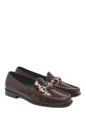 Gucci Jordaan Horsebit Loafers - Brown