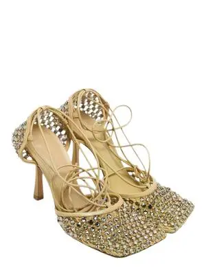 Bottega Veneta Stretch Crystal-embellished Pumps - Neutrals