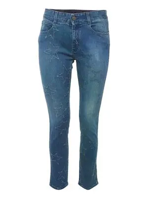 Stella McCartney Straight-leg Jeans With Star Pattern - Blue