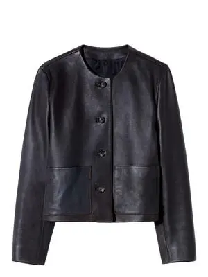 NILI LOTAN Ophelie Leather Jacket - Black