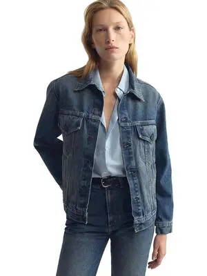 NILI LOTAN Marian Denim Jacket - Simon Wash