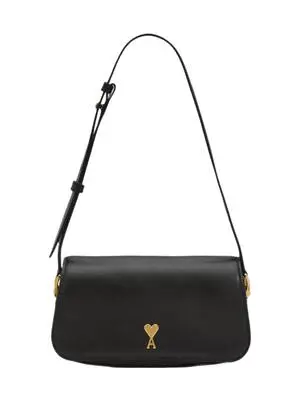 AMI AMI Paris Cowhide Leather Shoulder Bag